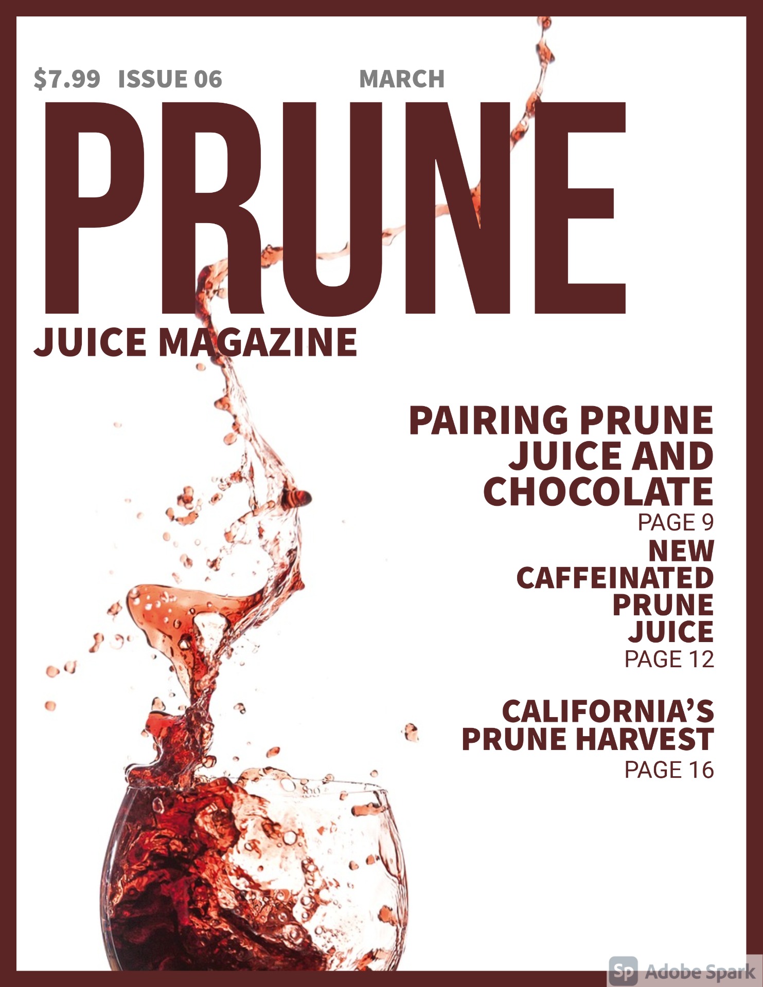 Prune Juice Magazine Introduces Features: Prune Juice and Chocolate Pairing, Caffeinated Prune ...